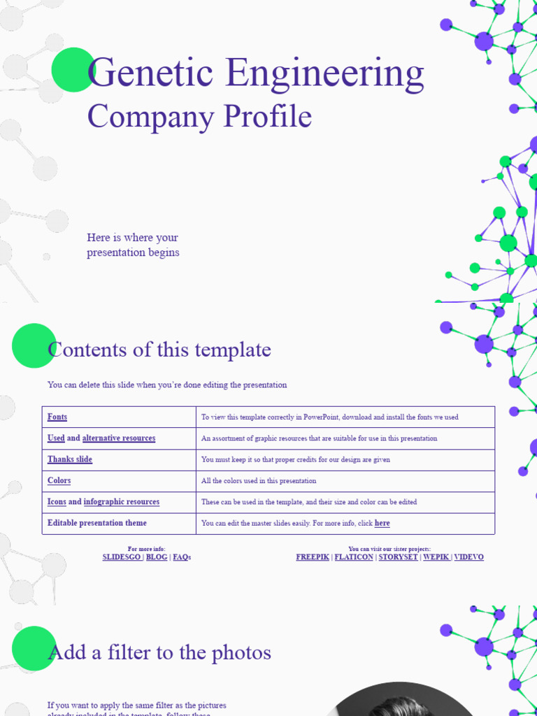 Genetic Engineering Company Profile by Slidesgo | PDF | Planets | Saturn