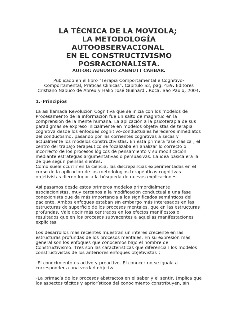 La Técnica de La Moviola | Descargar gratis PDF | Experiencia ...