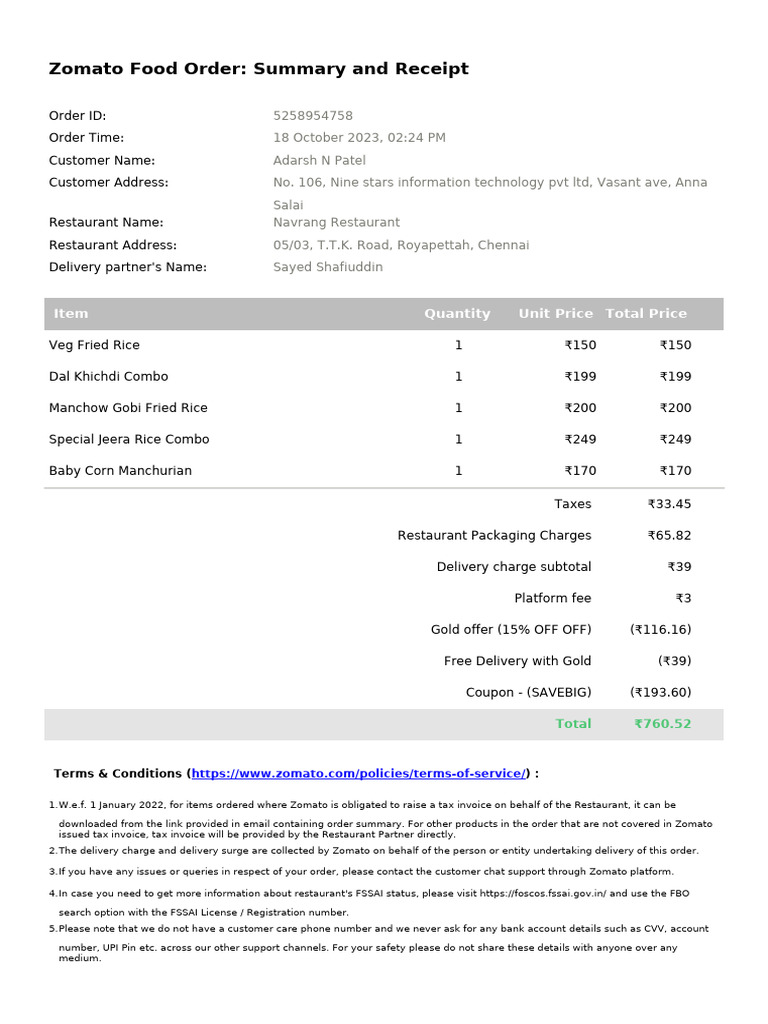 Order ID 5258954758 | PDF