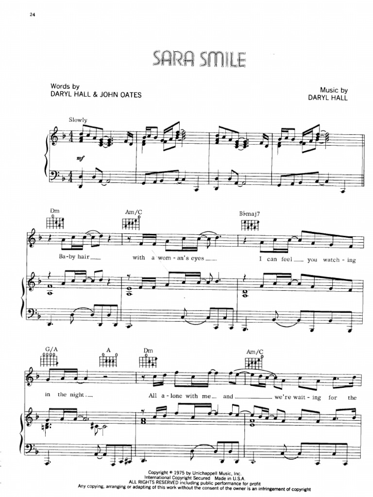 Sara Smile Hall Oates Pdf Songs Written