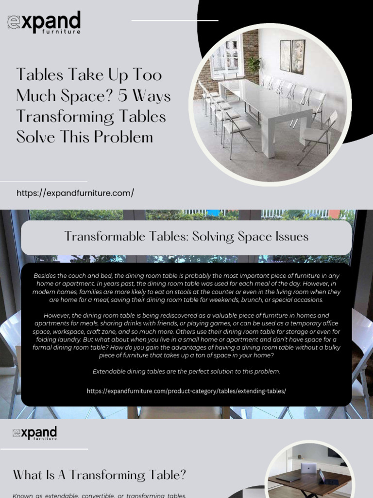 Tables Take Up Too Much Space? 5 Ways Transforming Tables Solve This ...