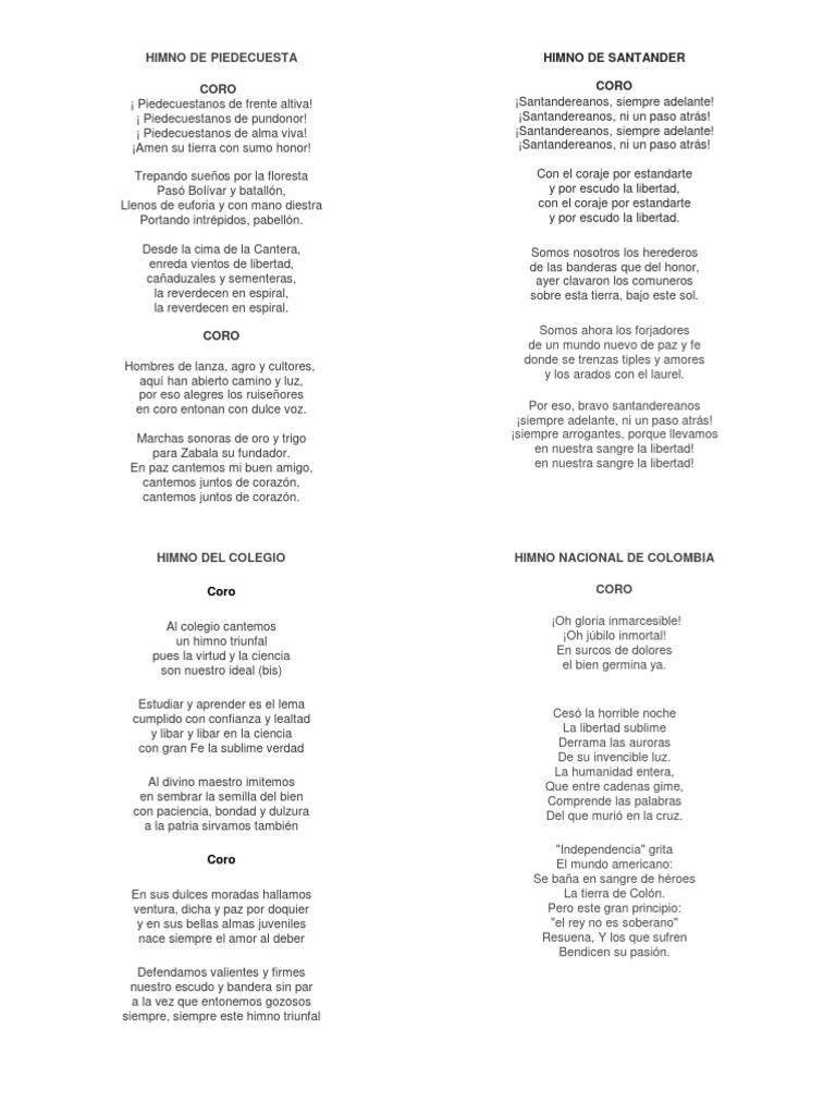 Los Cuatro Himnos | PDF