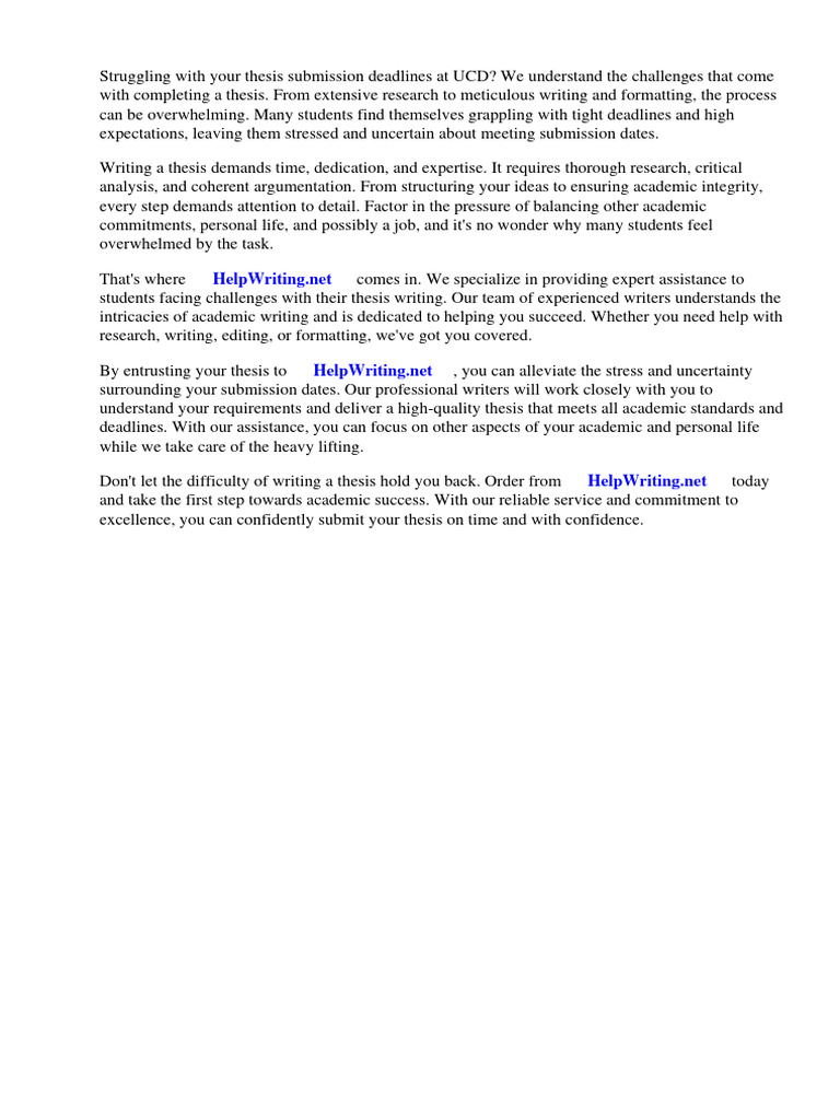 Ucd Thesis Submission Dates | PDF | Thesis | Sheep