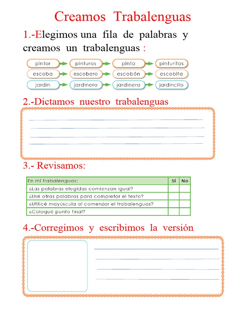 Creamos Trabalenguas | PDF