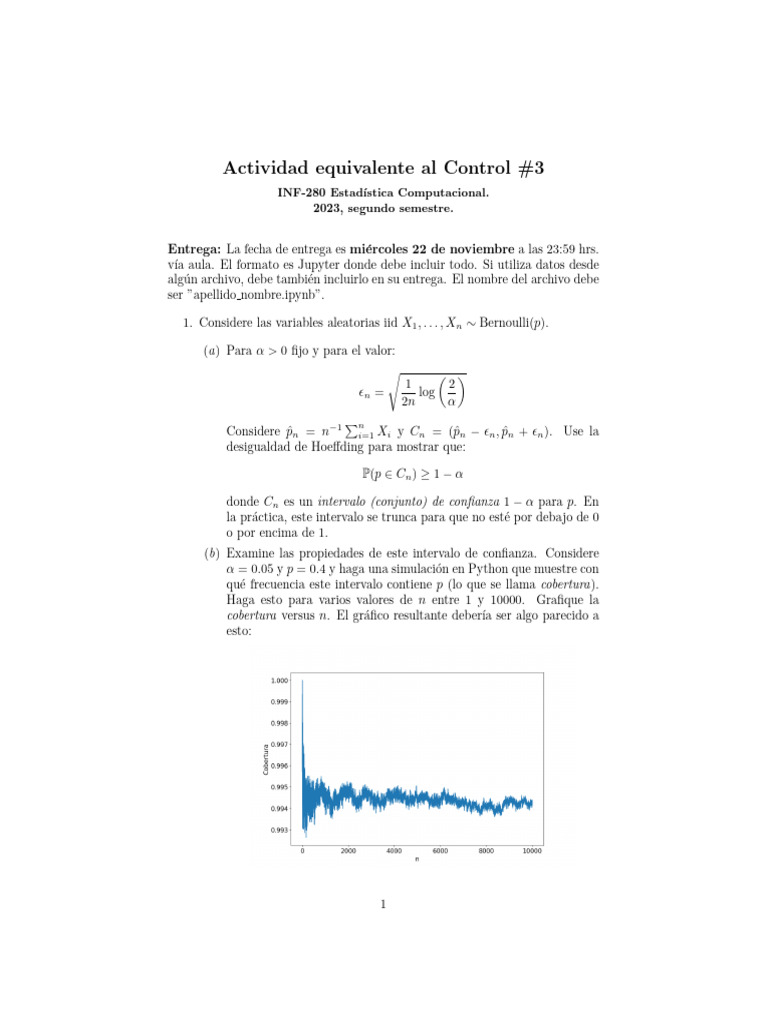 Control3 Estadistica Computacional USM | PDF | Teoría estadística | Estadísticas