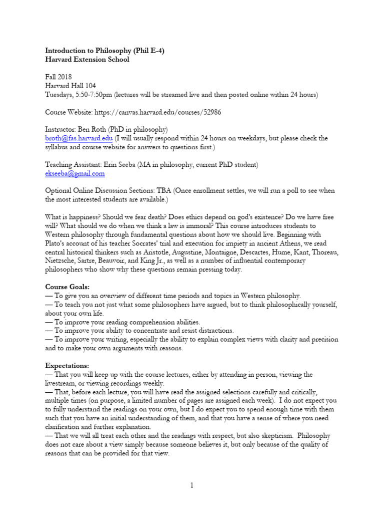 Intro Syllabus | PDF | Argument | Reason