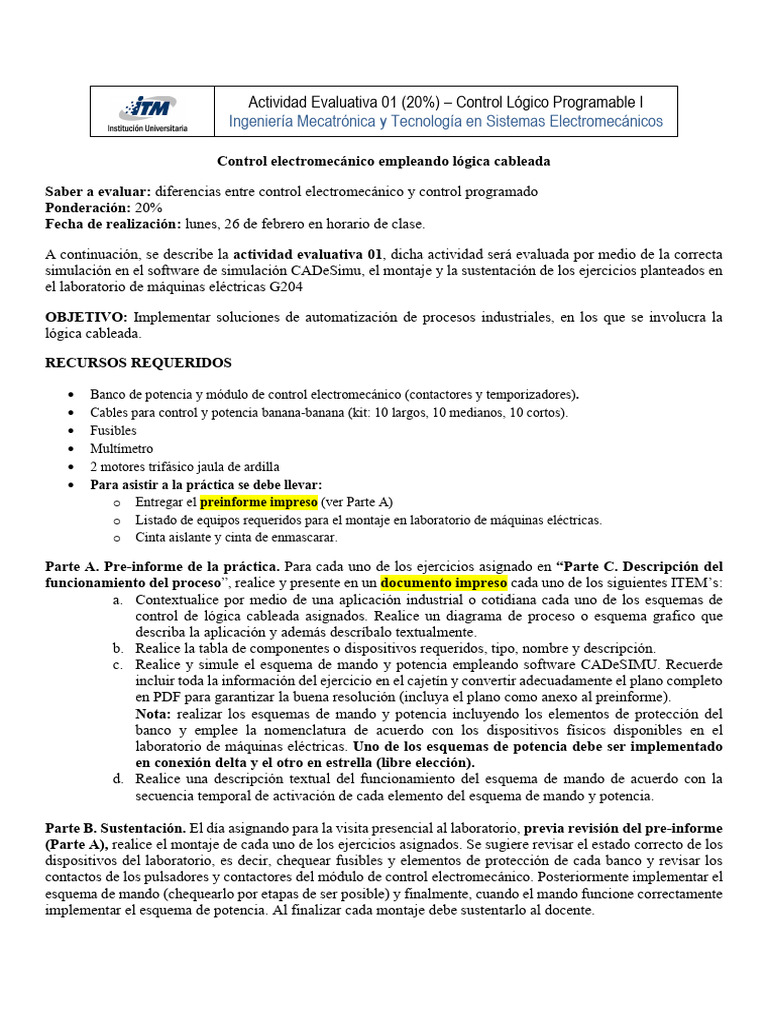 24-02 Actividad Evaluativa 01 - Control Electromagnético | PDF | Software | Electricidad