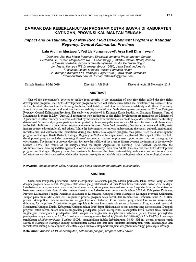 Ejurnal - Pustaka,+4 161 Cetak+sawah CE3 | PDF | Indonesia | Ekonomi