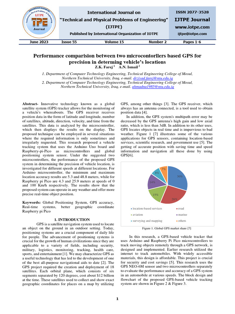 Performance comparision between two microcontorllers based GPS for | PDF | Global Positioning ...