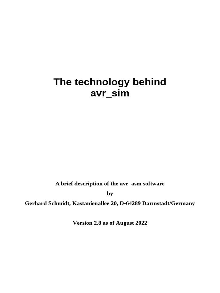 Avr Sim Description 28 | PDF | Computer File | Software Engineering