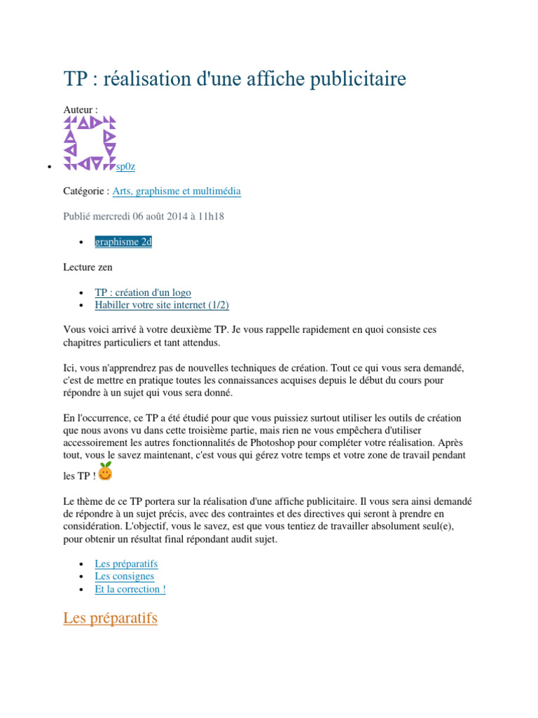 Créer une affiche publicitaire avec Photoshop | PDF | Publicité | Affiche