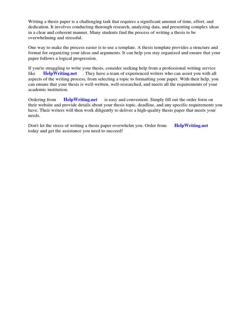 Template of Thesis Paper | PDF | Thesis | Essays