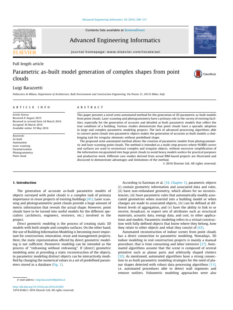 Parametric As-Built Model | Download Free PDF | Building Information Modeling | Applied Mathematics