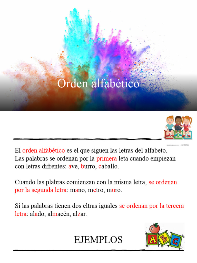 Guía Básica de Orden Alfabético | PDF