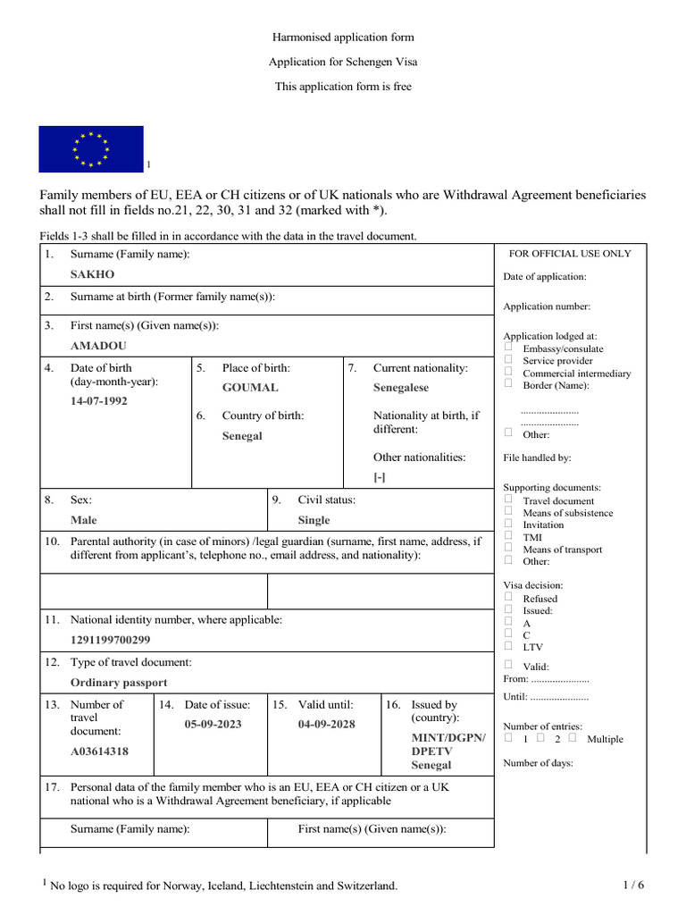 Schengen Visa Application Form Guide | PDF | Travel Visa | Justice