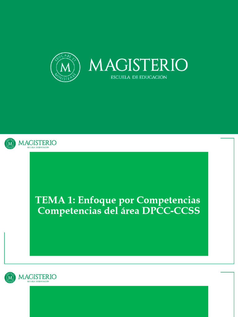 PPT Clase 1 Enfoque por Competencias | PDF