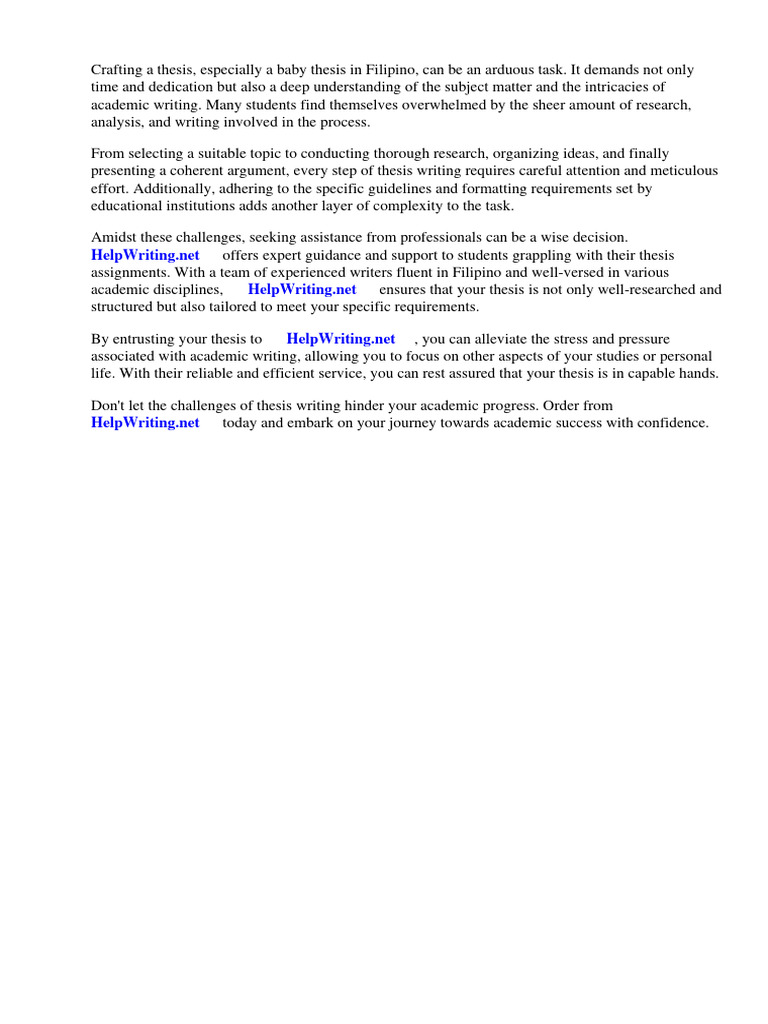 Baby Thesis Filipino Topics | PDF | Tagalog Language | Linguistics