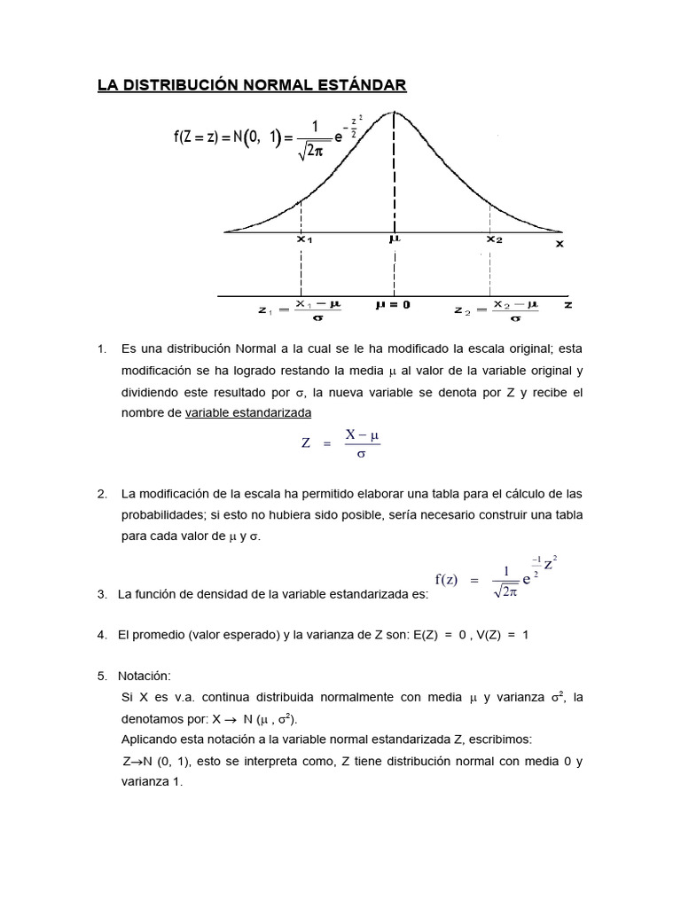 La Distribución Normal Estándar Ejercicios | PDF | Distribución normal | Diferencia