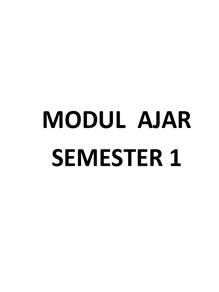 Modul Ajar Kelas 1 Kurikulum Merdeka | PDF