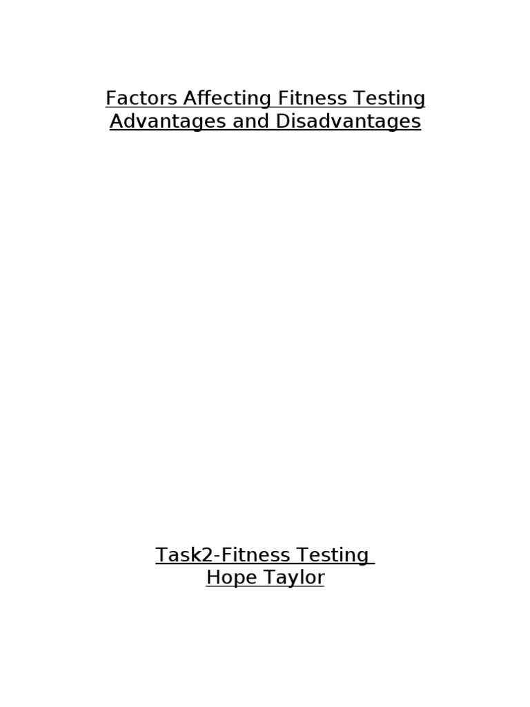 Factors Affecting Fitness Testing | PDF | Reliability Engineering ...