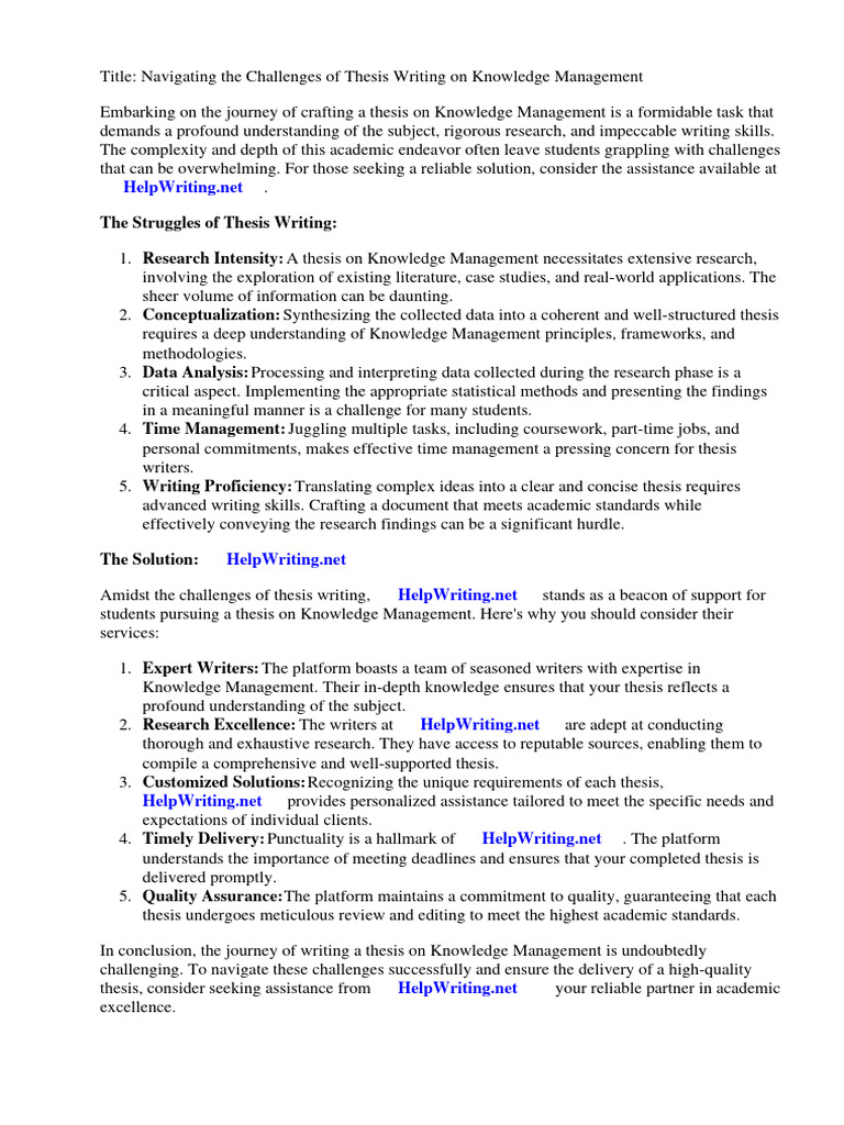 Thesis on Knowledge Management | PDF | Knowledge | Knowledge Management