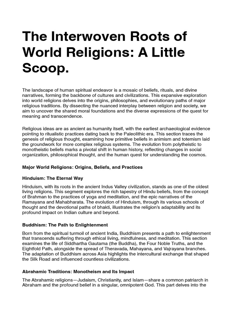 The Interwoven Roots | PDF | Abrahamic Religions | Spirituality