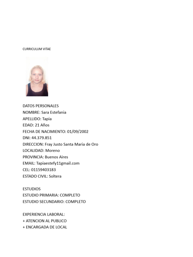 CV Sara | PDF | Ciencias sociales | Novela negra, policíaca y suspenso