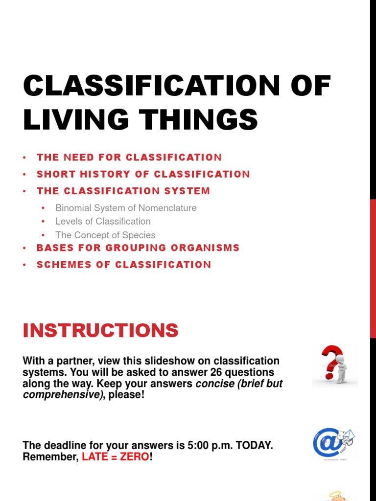 Classification of Living Things Explained | PDF | Taxonomy (Biology ...