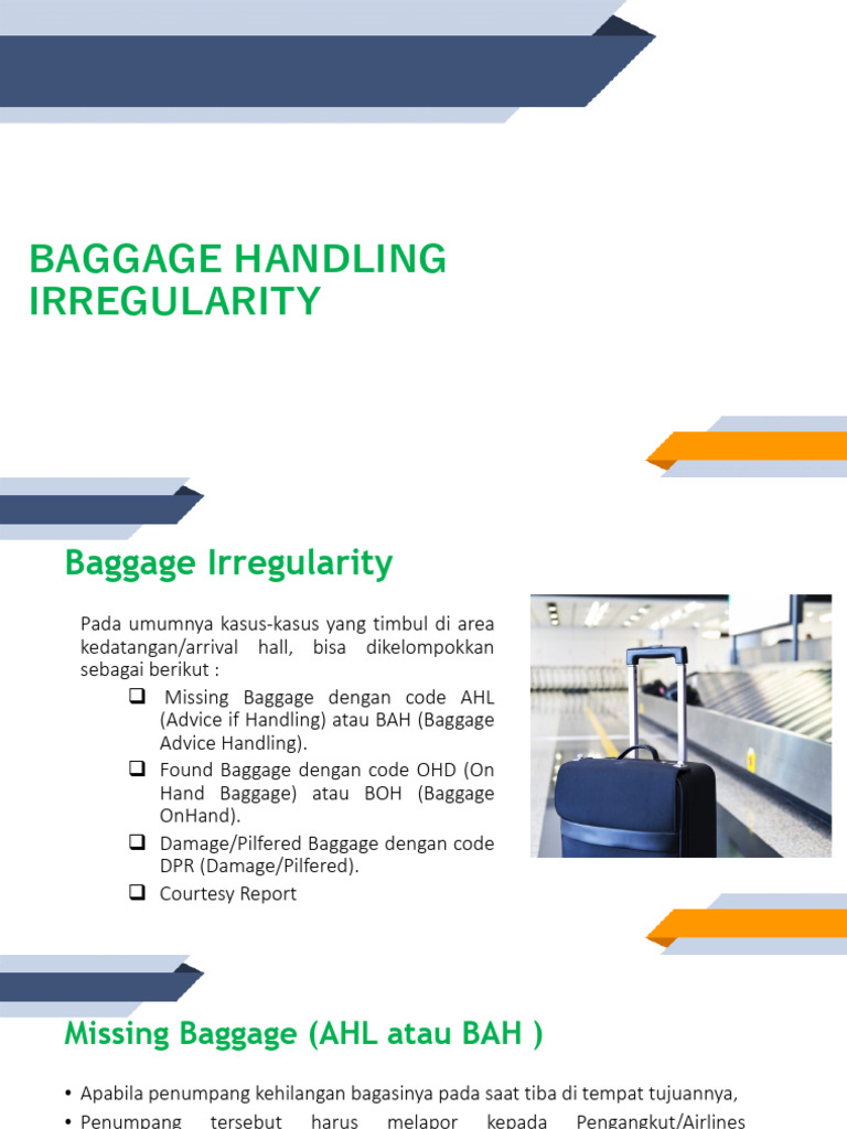 Baggage Handling Irregularity | PDF | Pengelolaan Keuangan & Uang | Hukum