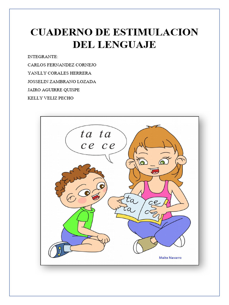 Cuaderno de Estimulacion Del Lenguaje New | PDF | Tortita | Color