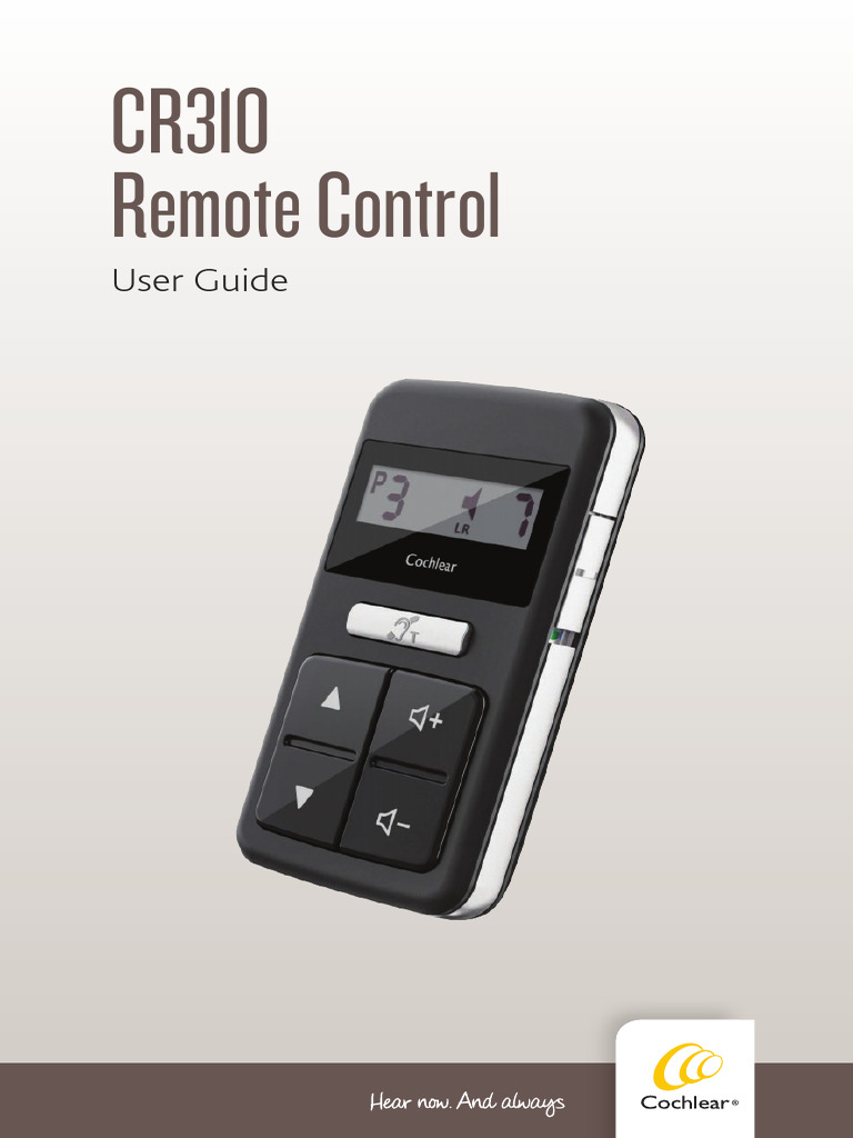 Nucleus 7 CR310 Remote Control User Guide | Download Free PDF | Hearing ...