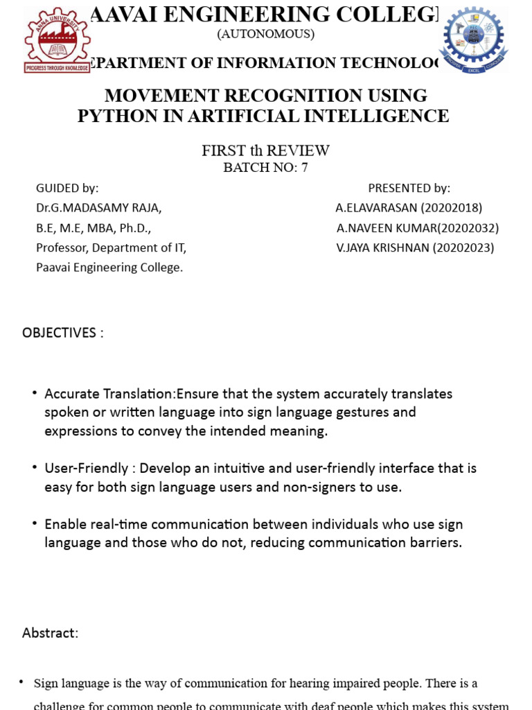 fIRST REVIEW SAMPLE | PDF | Sign Language | Machine Learning
