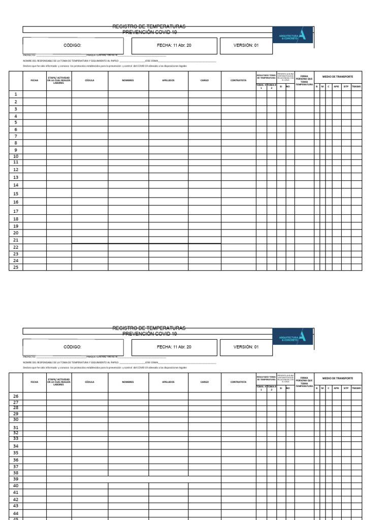 Registro de Temperatura | PDF Registro de Temperatura | PDF