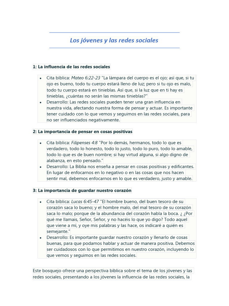 Los Jóvenes y Las Redes Sociales 1 | PDF
