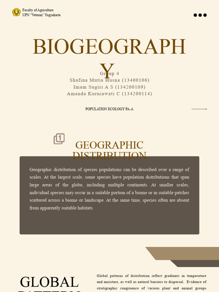Biogeography Group 4 | PDF | Biogeography | Biological Dispersal