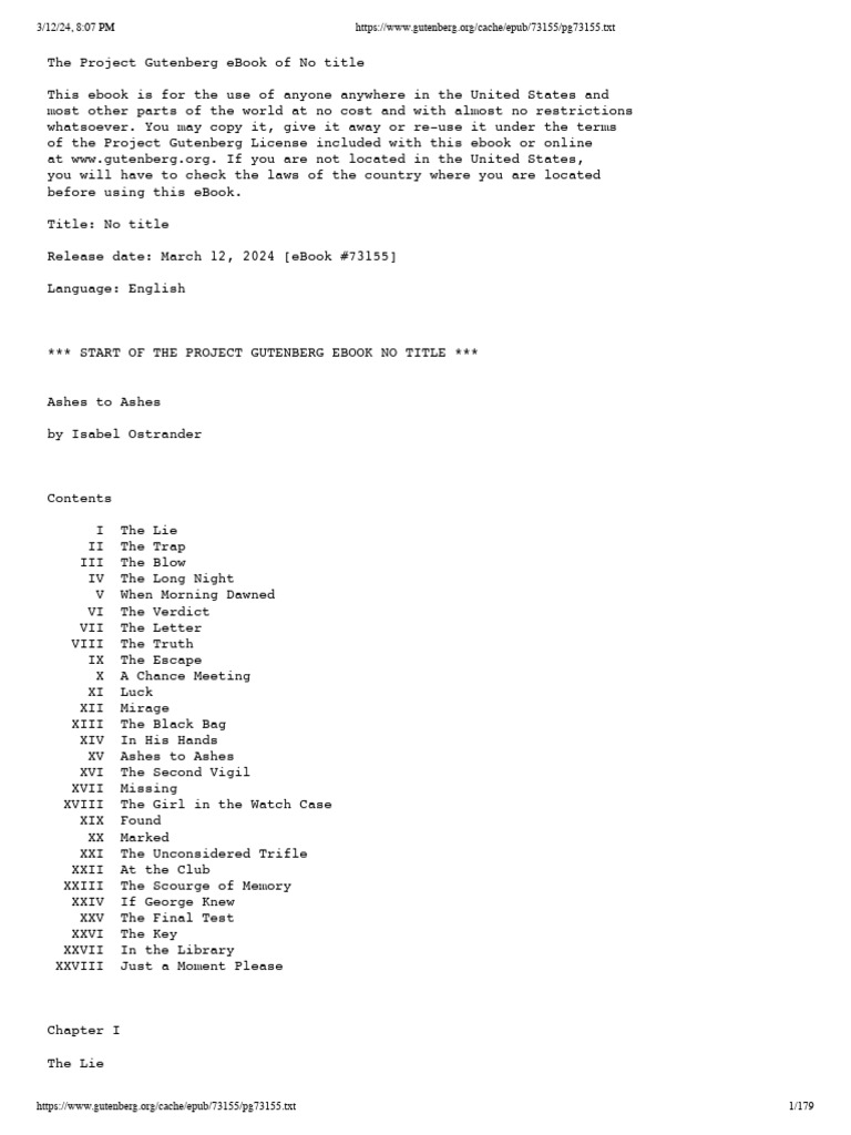 Ashes To Ashes | PDF