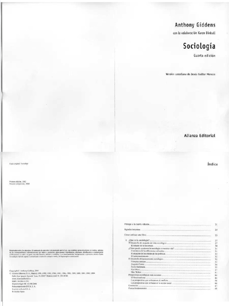 PDF Sociologia de Anthony Giddens - Compress | PDF | Género | Estudios de género