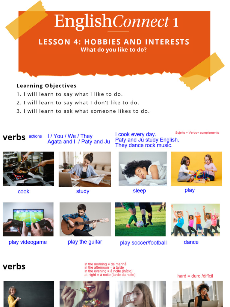 English Connect 1 - Lesson 4 | PDF | Linguistic Typology | Syntax