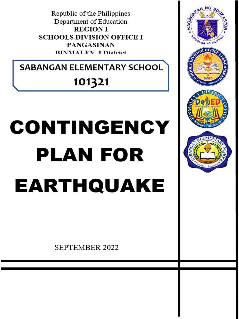 Sabangan Es - 101321 - Conplan in Earthquake | PDF | Earthquakes | Seismology