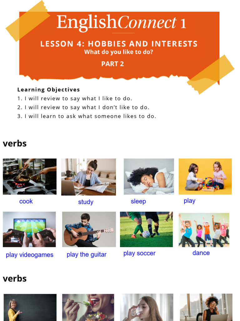 English Connect 1 - Lesson 4 - PART 2 | PDF