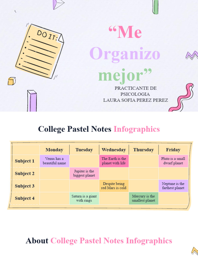 College Pastel Notes Infographics by Slidesgo | PDF | Planets | Planets ...