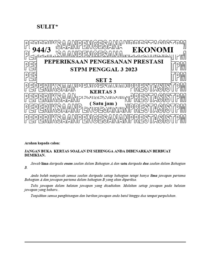 SOALAN TRIAL P3 2023 SET 2 N9 | PDF