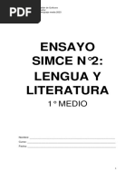 Ensayo SIMCE Lenguaje 2 Medio CON RESPUESTAS | PDF