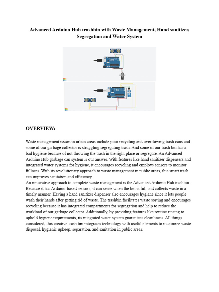 Advanced Arduino Hub Trashbin With Waste Management 3 | PDF | Waste ...