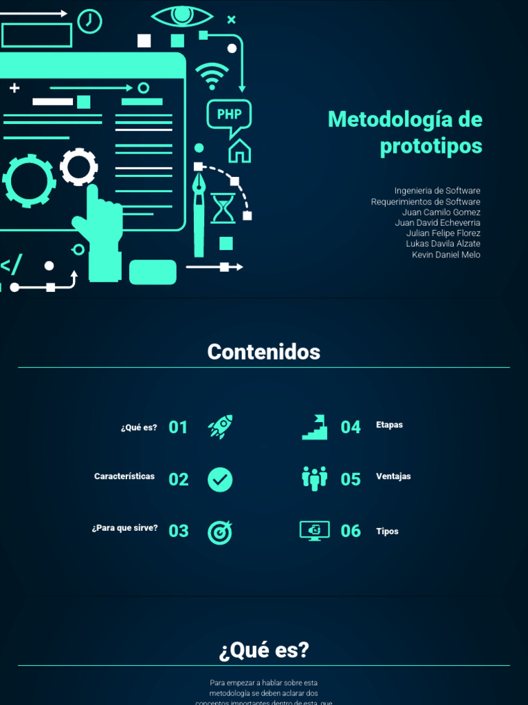 Presentacion de La Metodologia Prototipos | PDF | Software | Ingeniería de software