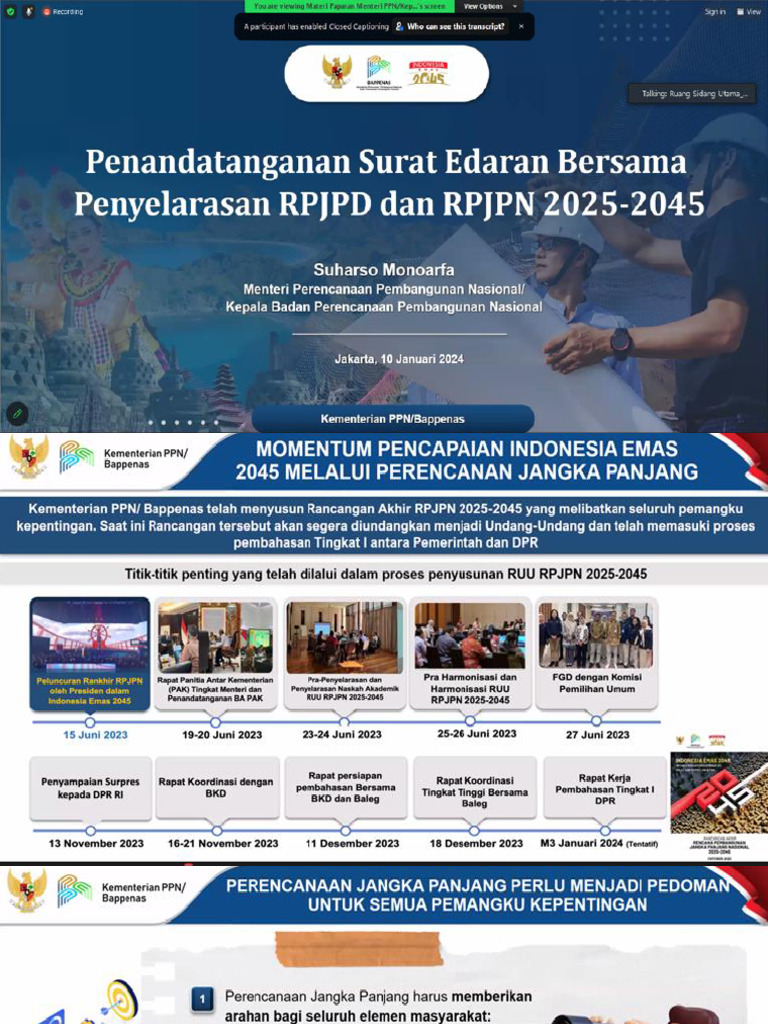 Paparan Penandatangan SEB Penyusunan RPJPD | PDF