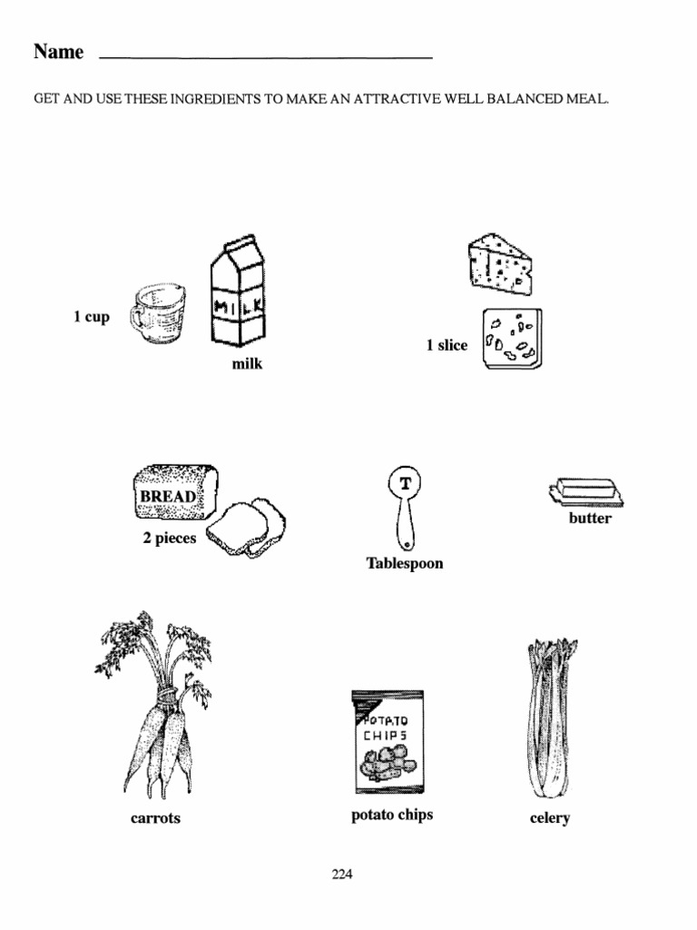 Cookery Worksheets | PDF