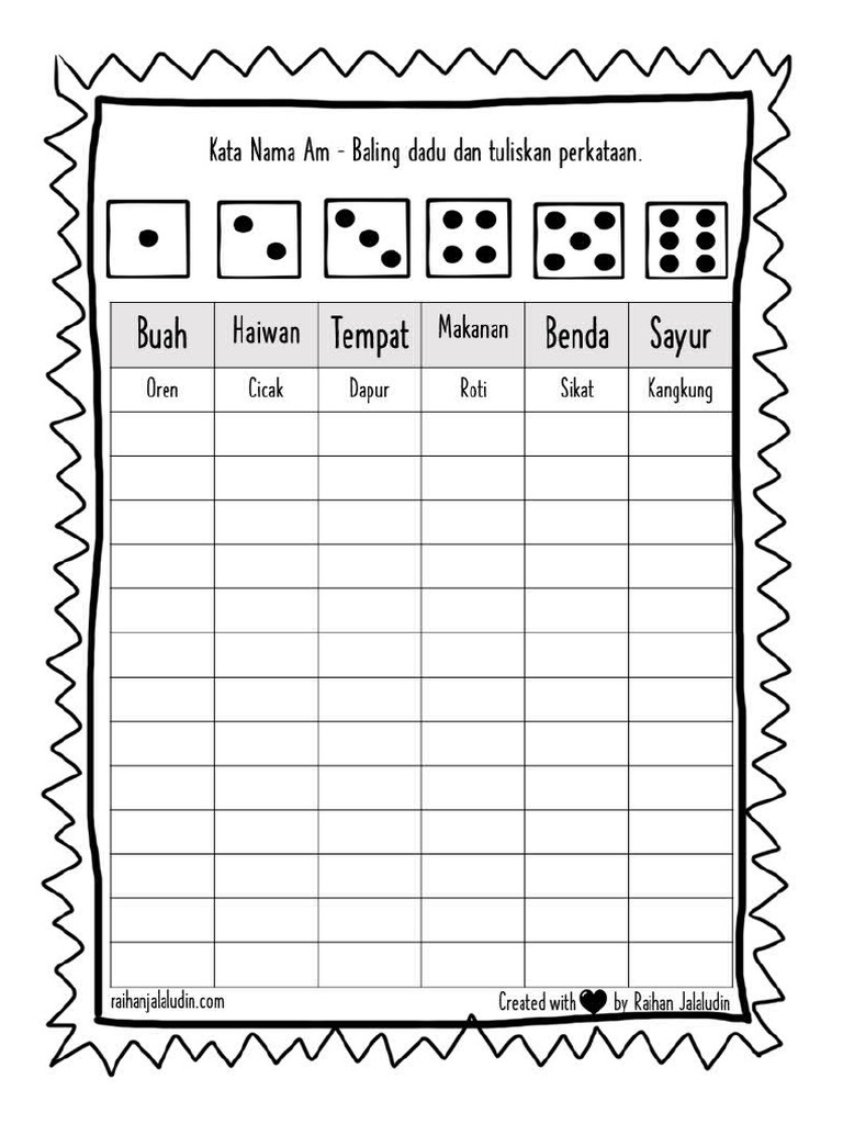 Kata Nama Am Baling Dadu | PDF