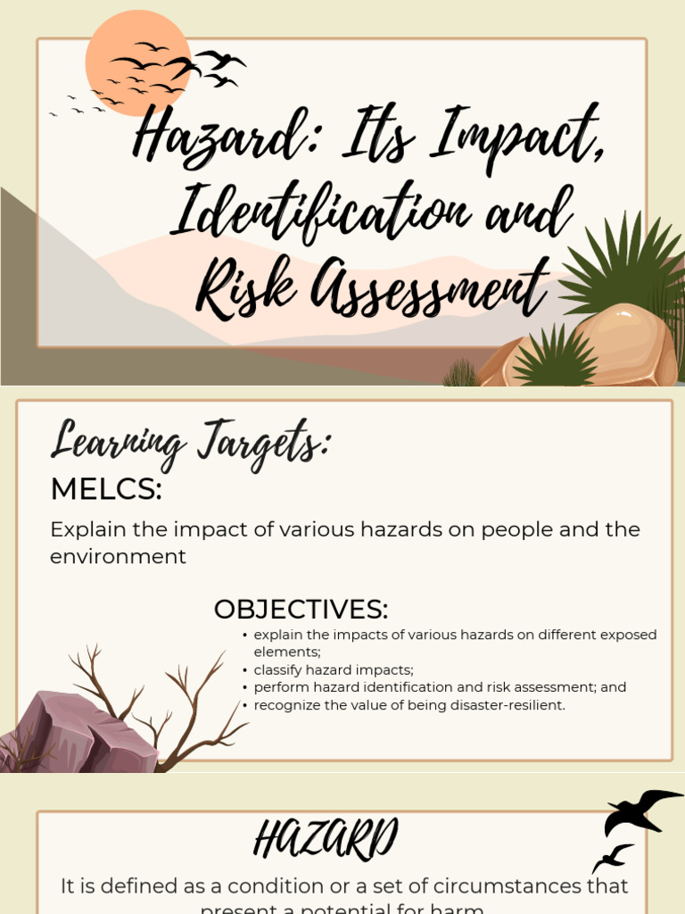 Q3.LESSON 10. Hazard Its Impact Identification and Risk Assessment ...