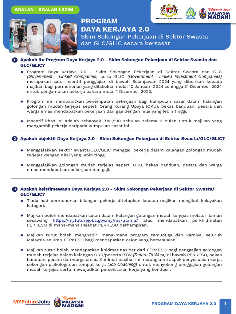 FAQ DAYA KERJAYA 2.0 MALAY v2 | PDF